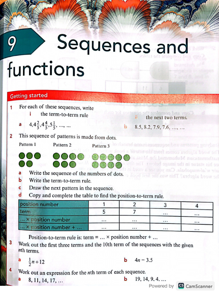 Y9_Chapter09_Sequence and functions | PDF