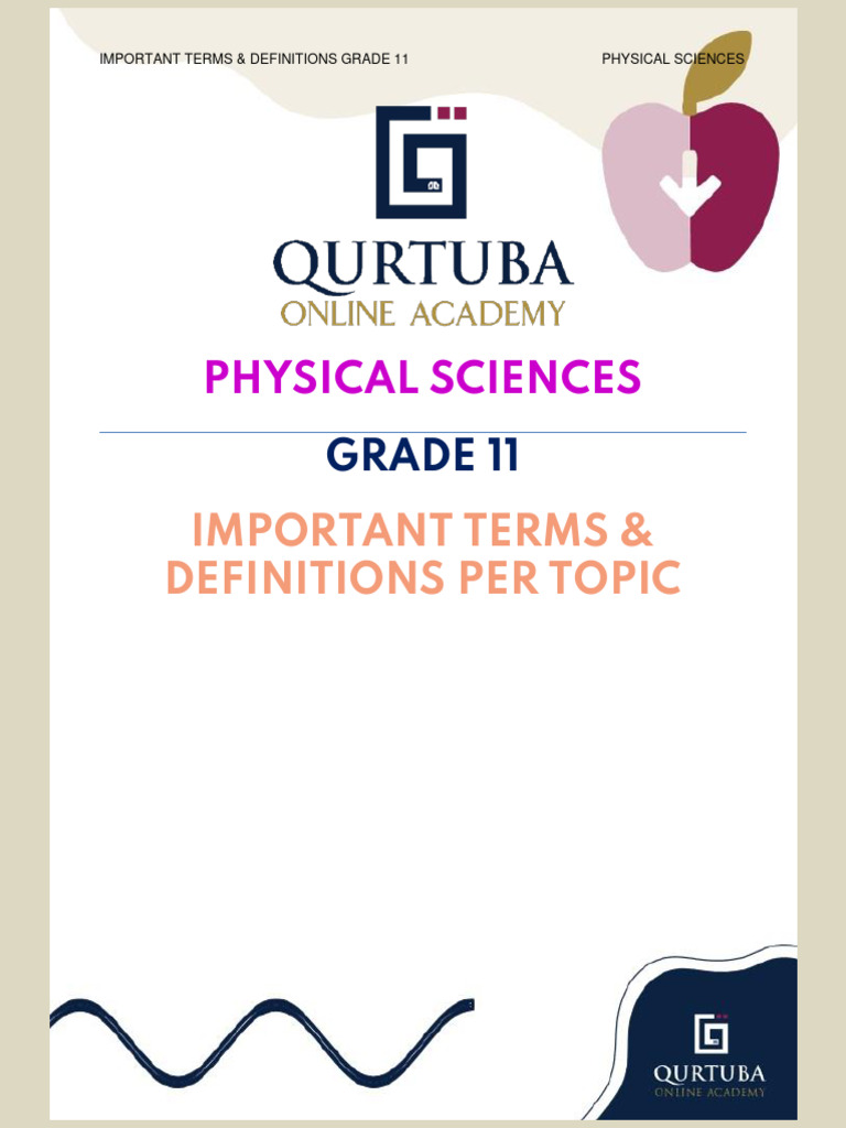 GRADE 11 TERMS AND DEFINITIONS | PDF