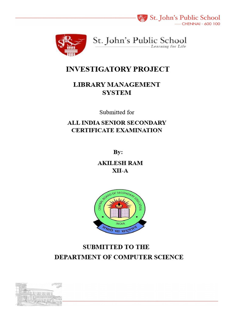 Akilesh Cs Project | PDF