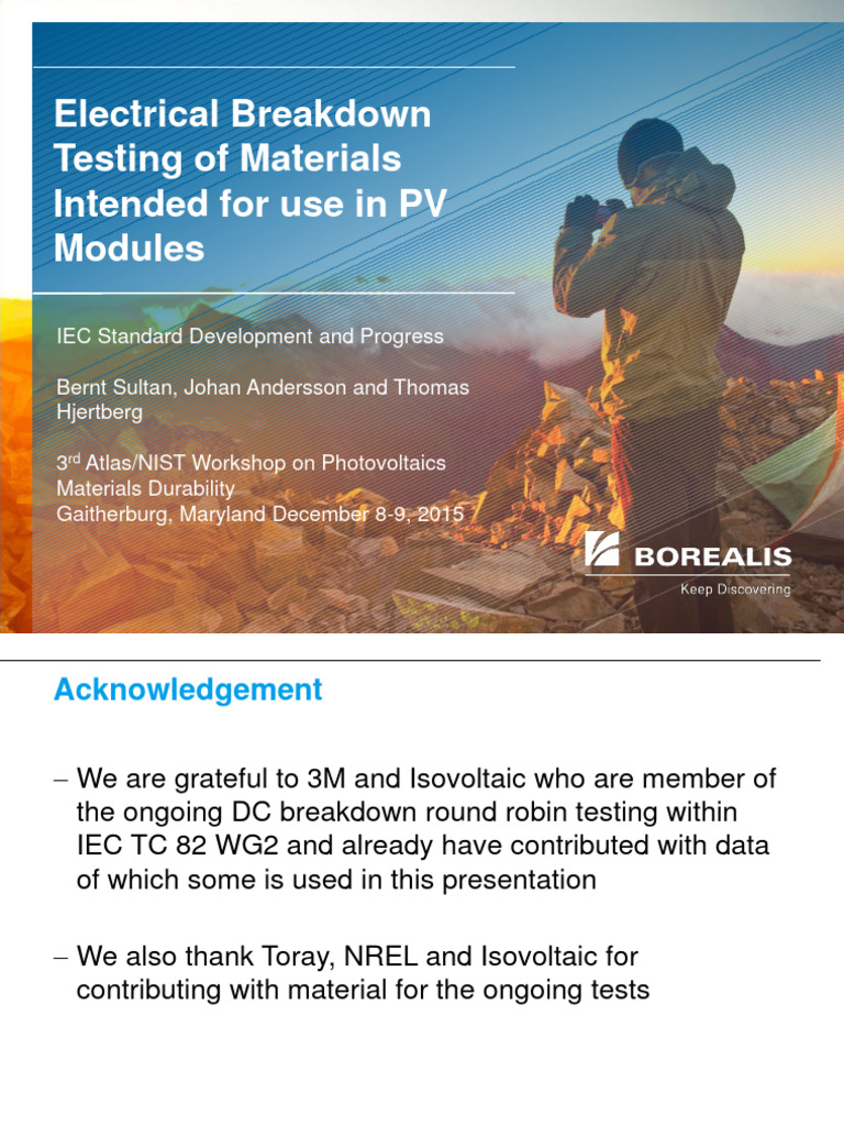 Electrical Breakdown Testing of Polymeric Materials Intended For Use in ...