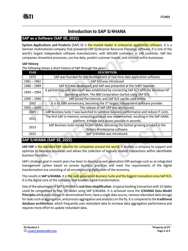 SAP_reviewer | PDF | Enterprise Resource Planning | Software