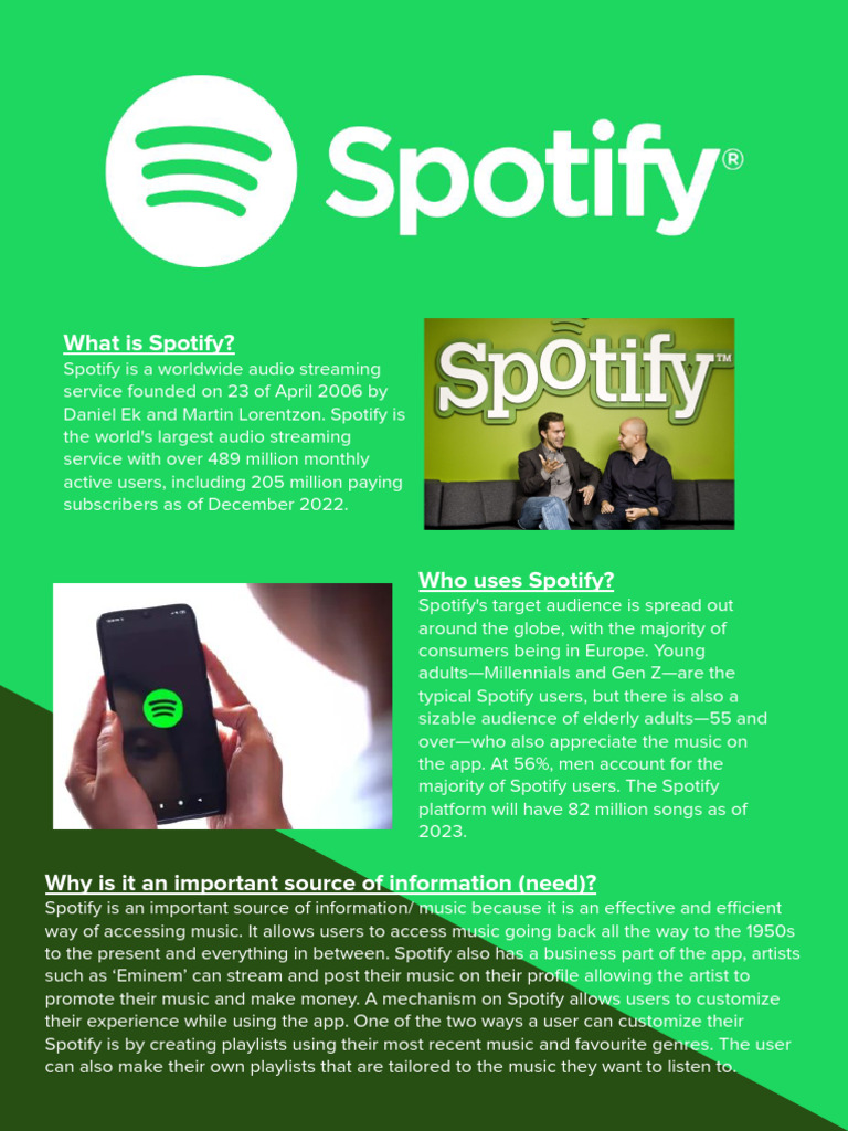 Spotify Presentation | PDF | Spotify | Computer Data Storage