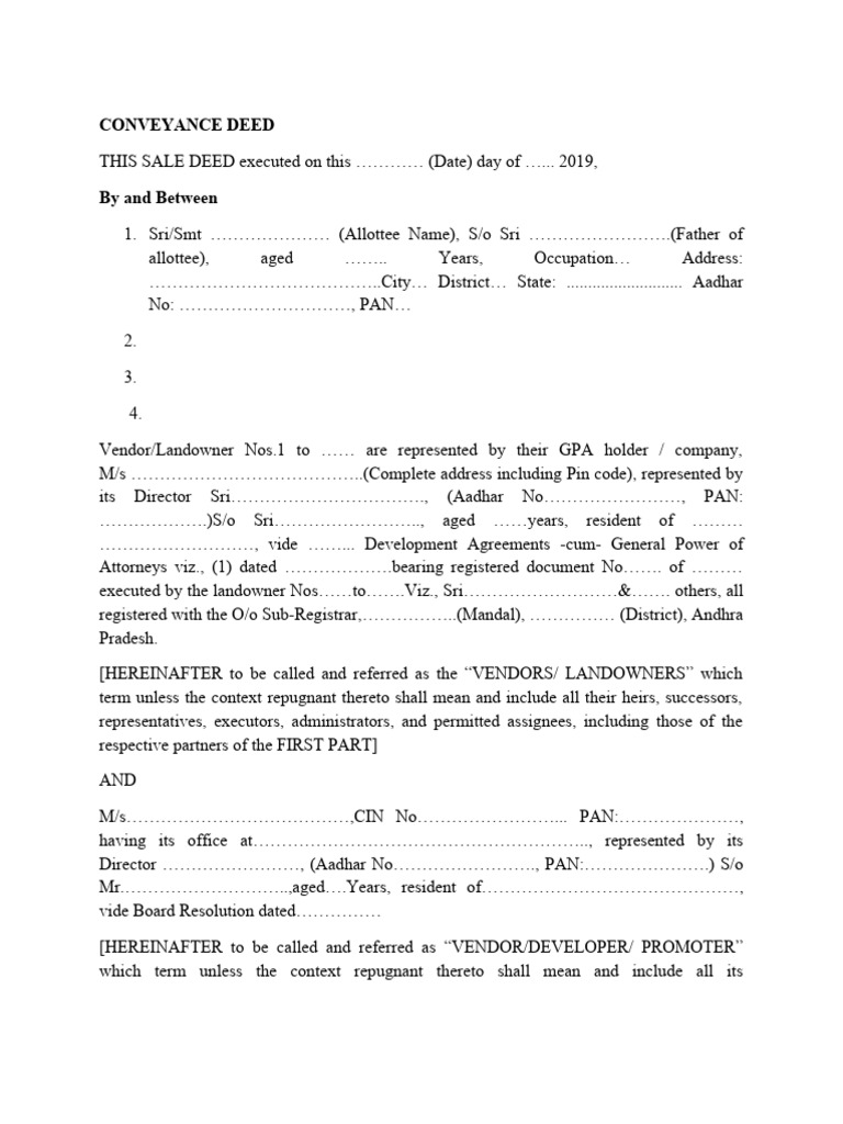 Conveyance Deed | PDF | Property | Apartment
