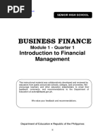 Business Finance Module 1 Abm Grade12 | PDF | Securities (Finance) | Equity (Finance)