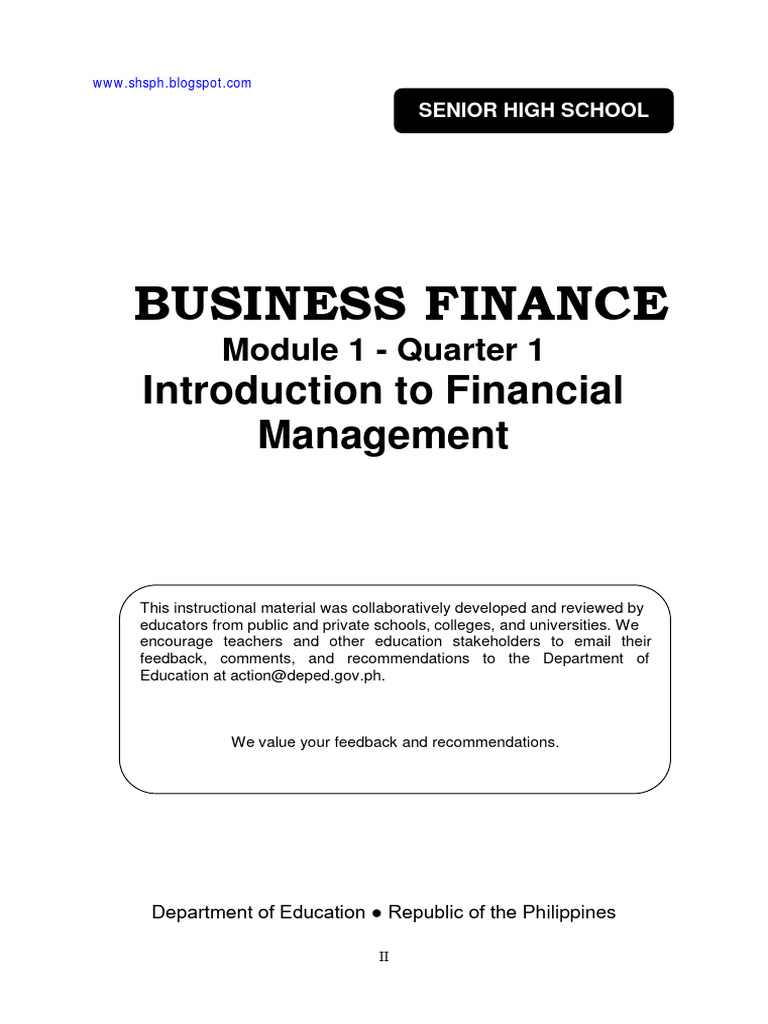 Business Finance Module 1-Pages | PDF | Securities (Finance ...