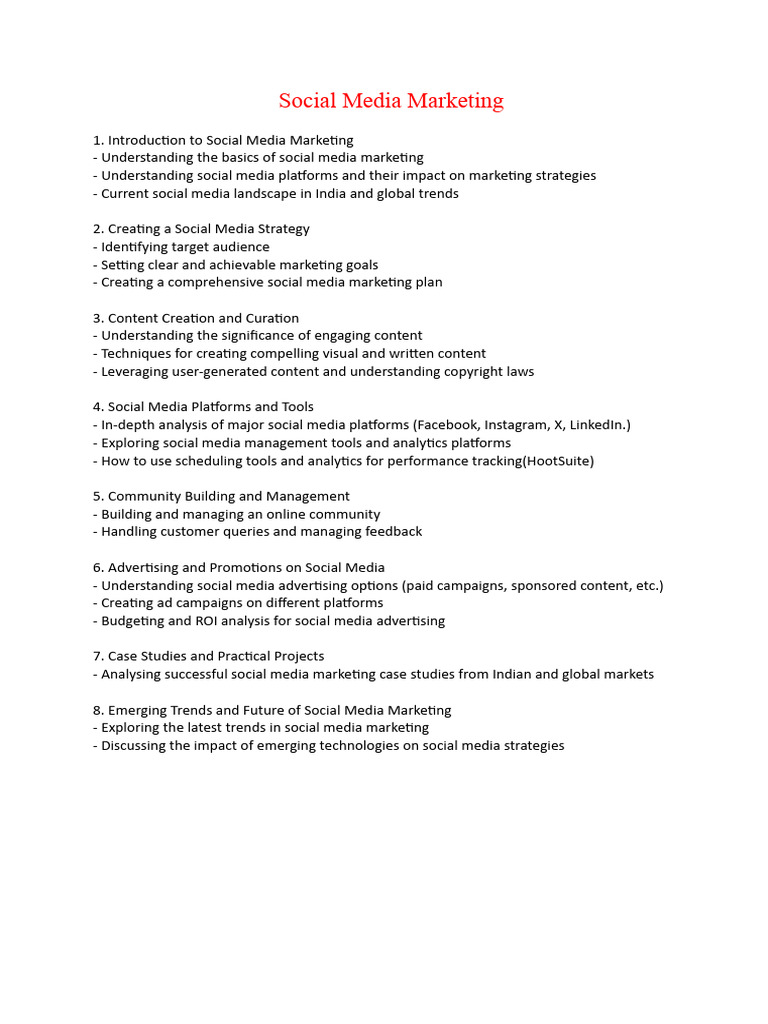 Social Media Marketing Pdf