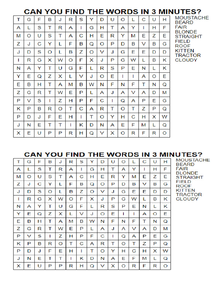 U5 - Word Search | PDF