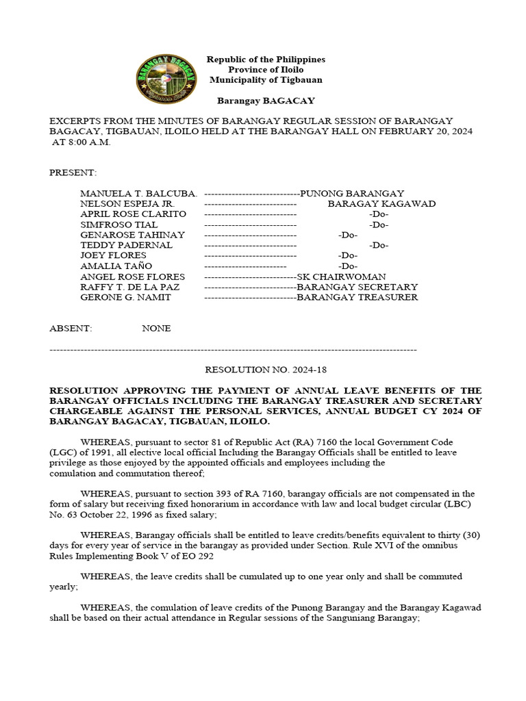 ANNUAL-LEAVE-BENEFITS Resolution | PDF | Economies | Government