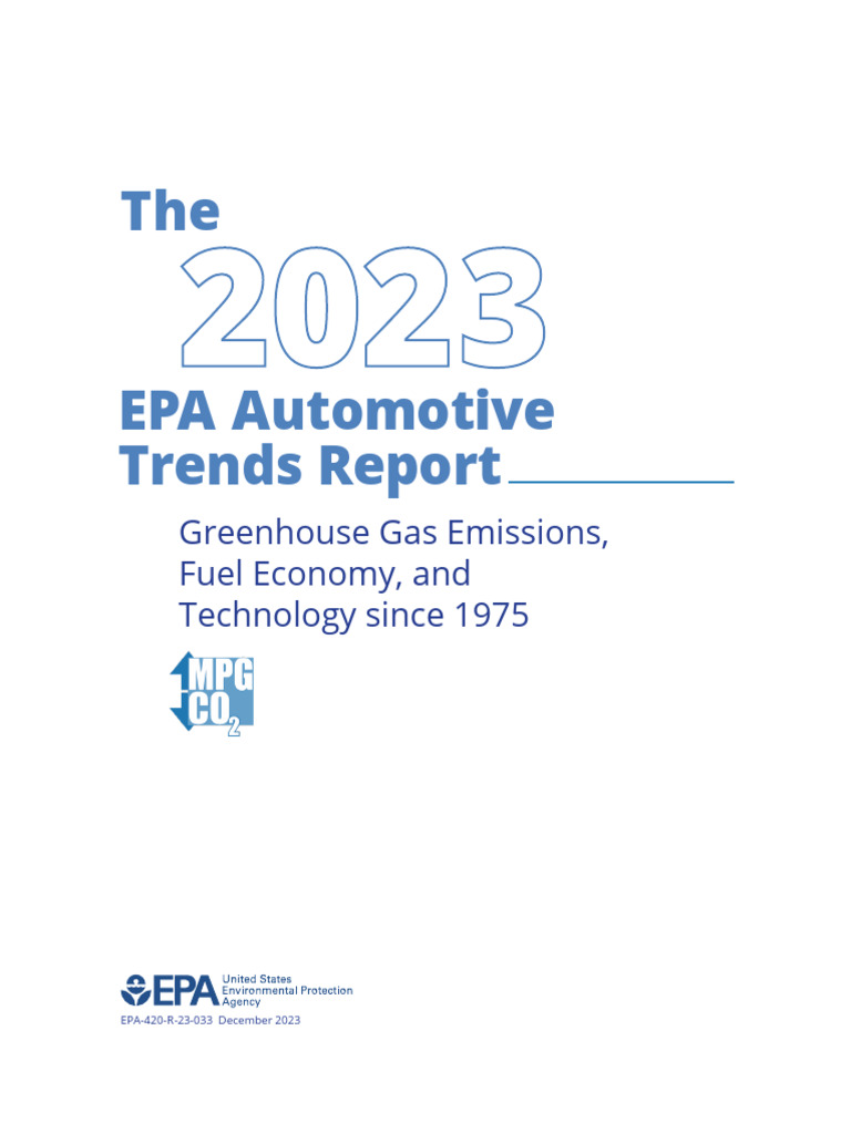 EPA AutomotiveTrendsReport | PDF | Fuel Economy In Automobiles | Plug ...