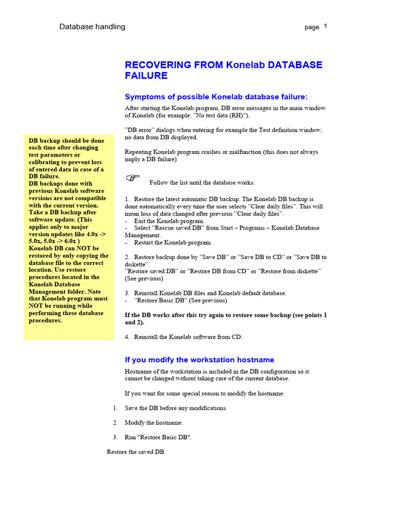 Database Handling | PDF | Computer File | Backup