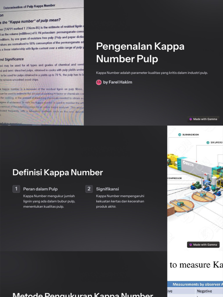Pengenalan Kappa Number Pulp | PDF
