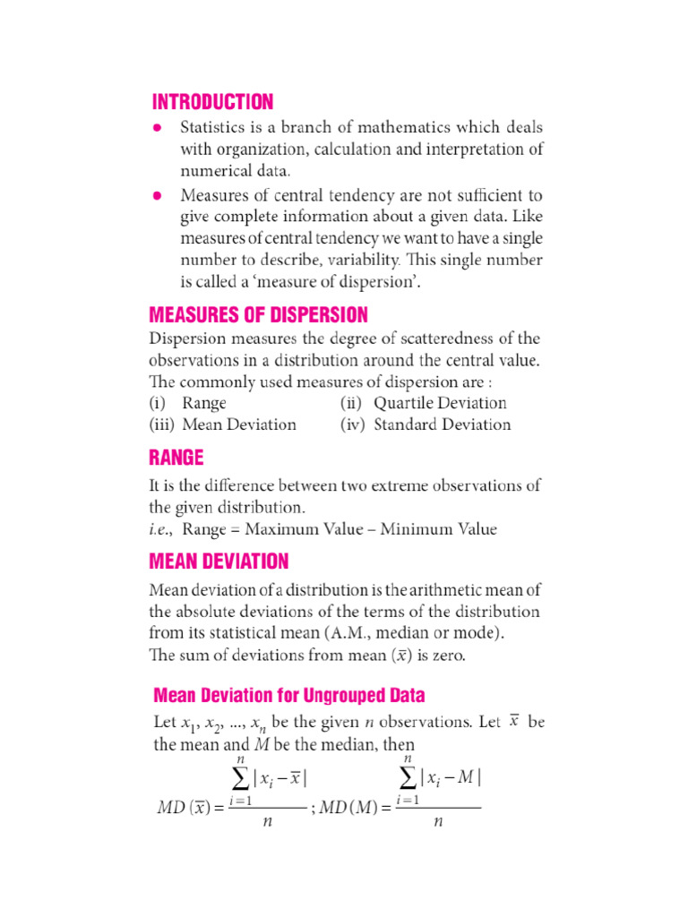Statistics FORMULA | PDF