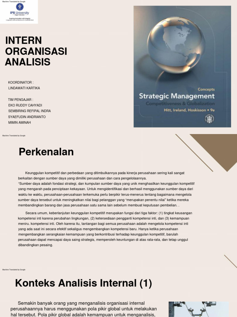 Analisis Organisasi Internal Perusahaan | PDF