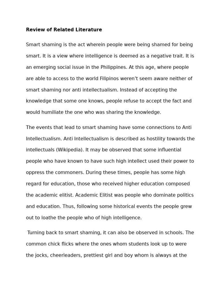 Understanding Smart Shaming in the Philippines | PDF | Science ...