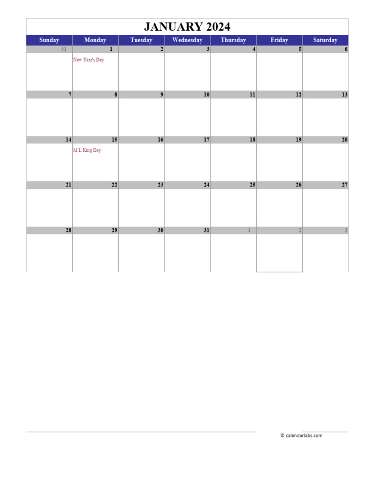2024 Excel Calendar Spreadsheet 03 | PDF | Easter | Holidays
