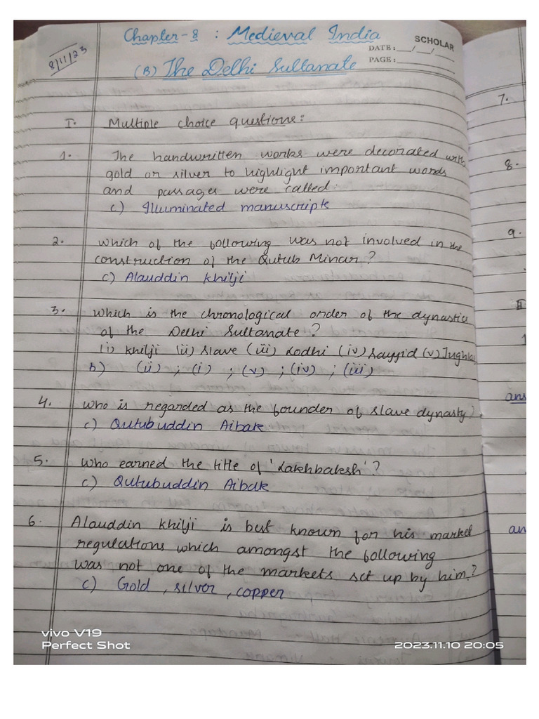 History Ch-8 Question and Answers | PDF