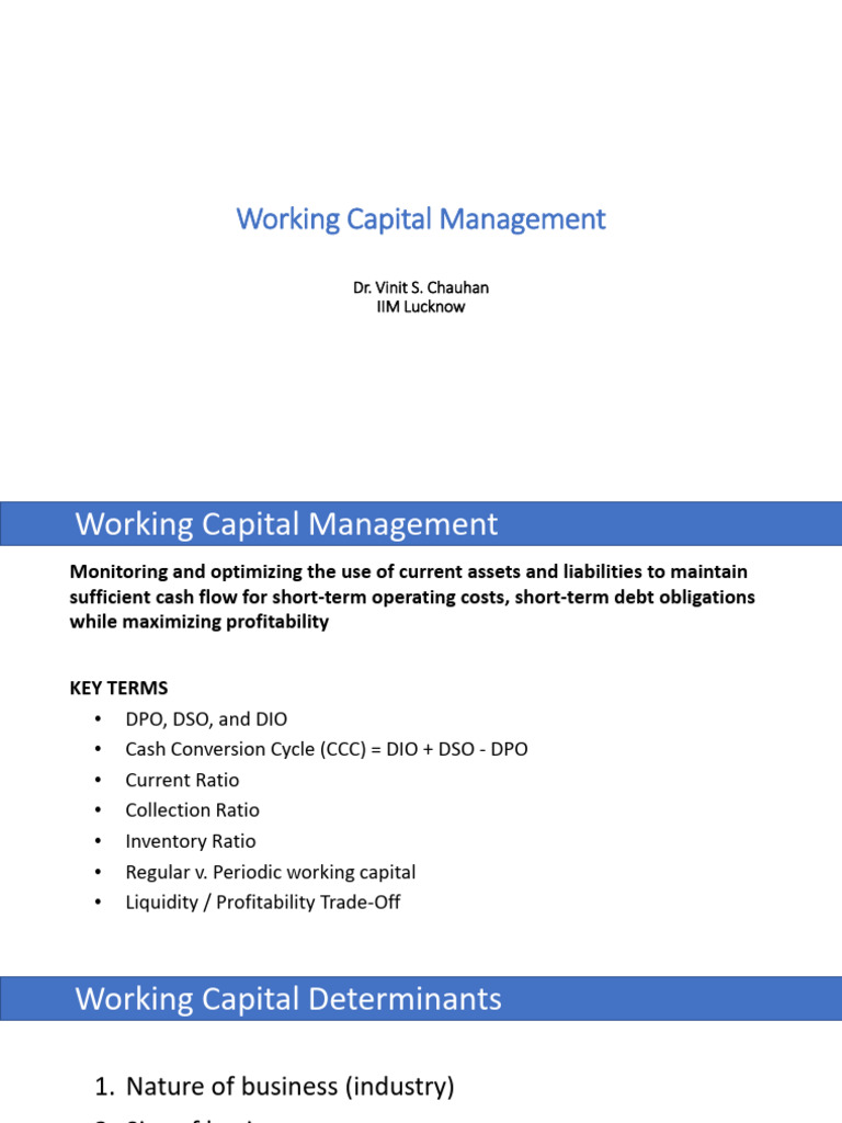 Working Capital MGMT - S | PDF | Working Capital | Finance & Money ...