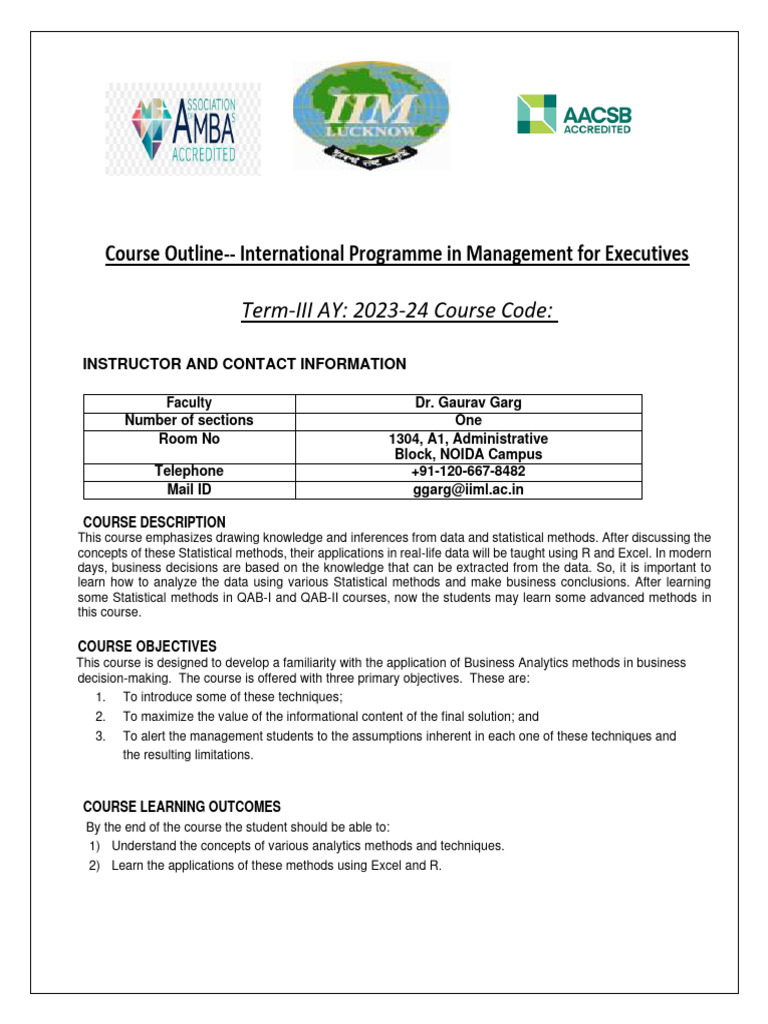 BA Outlines | PDF | Academic Dishonesty | Data