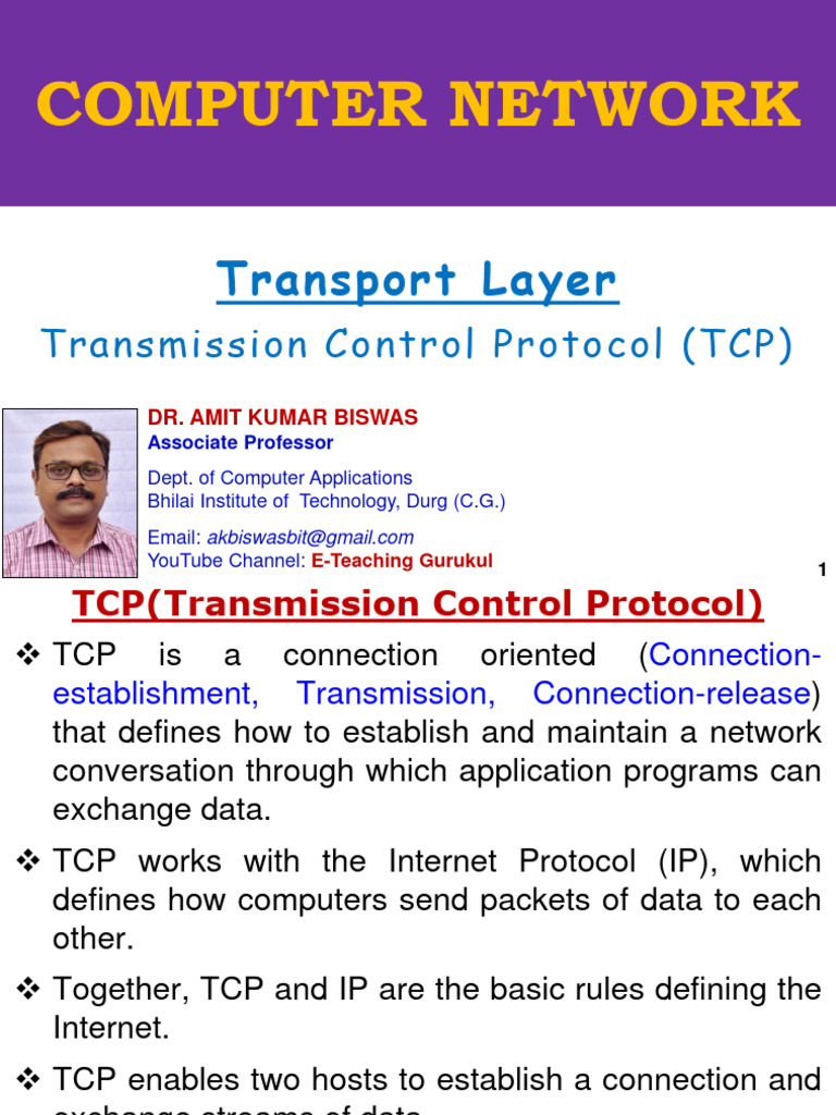 UNIT-III_01_TCP | PDF | Transmission Control Protocol | Computing
