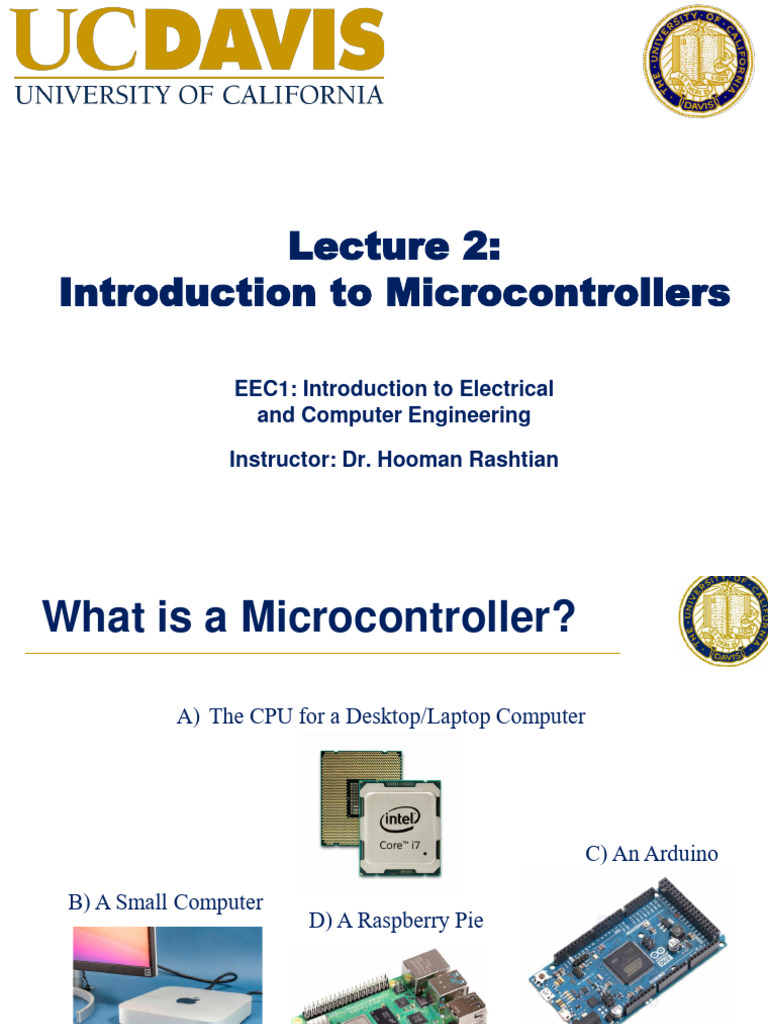 Lecture2_Introduction to Microcontrollers | PDF | Analog To Digital Converter | Digital Signal