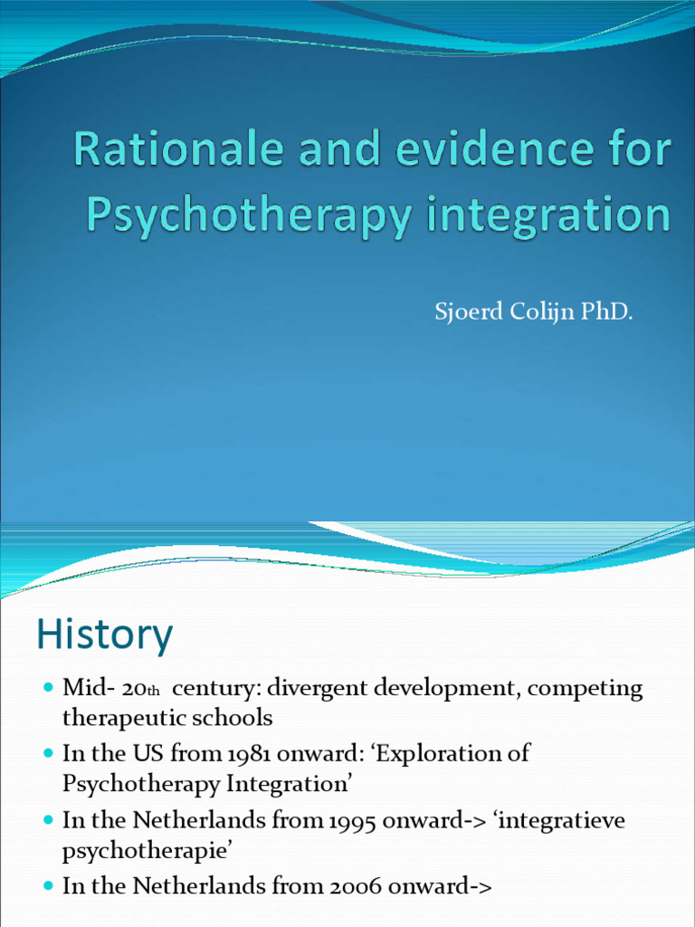 1.4 Psychotherapy Integration | PDF | Psychotherapy | Cognitive ...