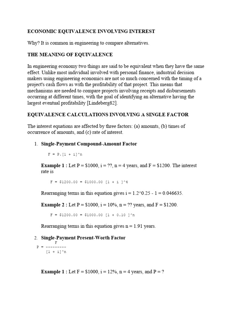 Economic-equivalence-involving-interest | PDF | Interest | Present Value