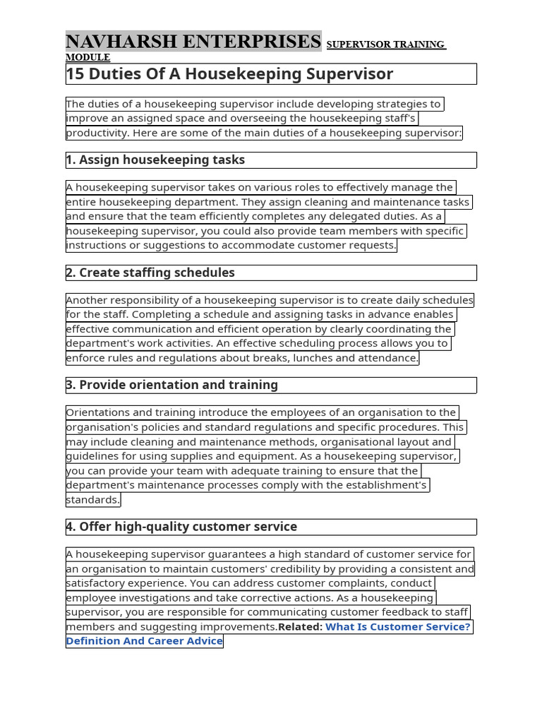 Supervisor Training Module | PDF | Housekeeping | Safety