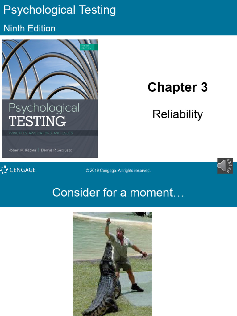 Chapter 3 - Reliability - Hiten | PDF | Cronbach's Alpha | Psychometrics