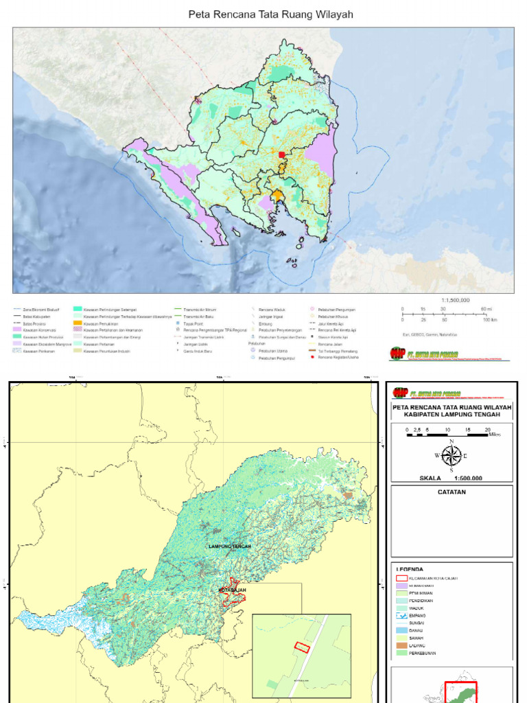 Peta RTRW Lampung Tengah | PDF