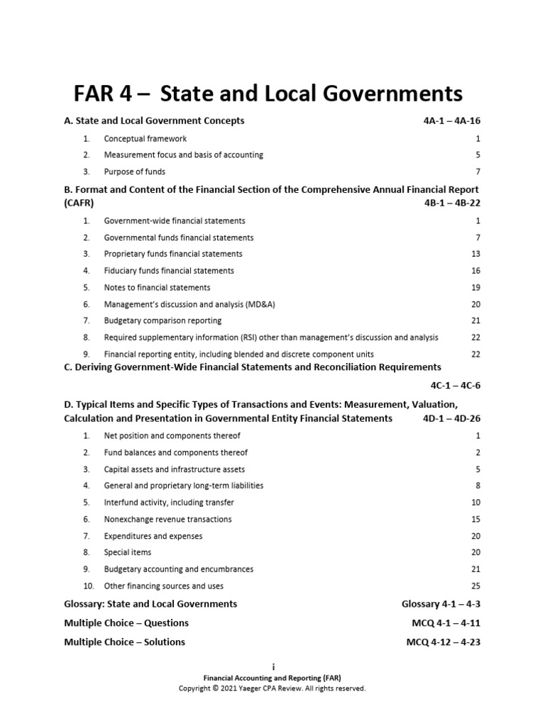 Yeager CPA - Govt Accounting | PDF | Fund Accounting | Financial ...
