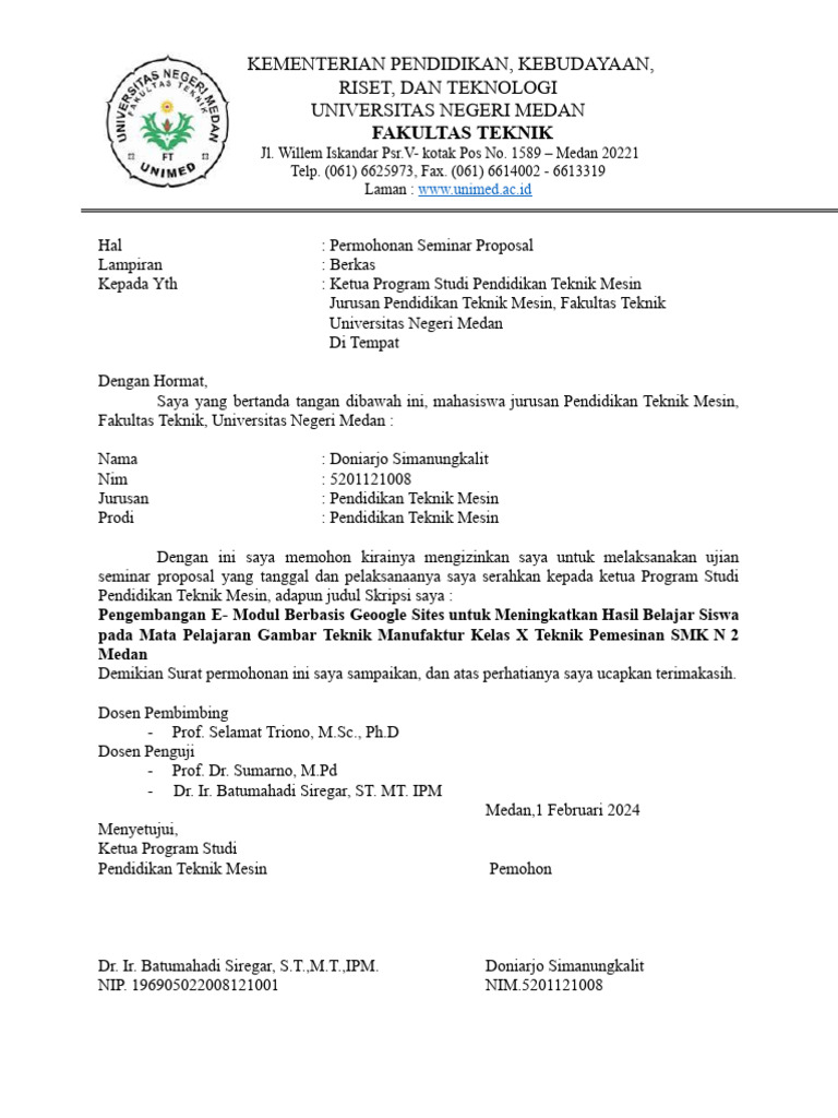 Undangan Sempro Doniarjo Simanungkalit | PDF