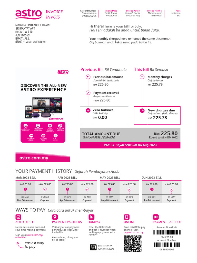 Bill 1378802854 1690185890628 | PDF | Payments | Services (Economics)