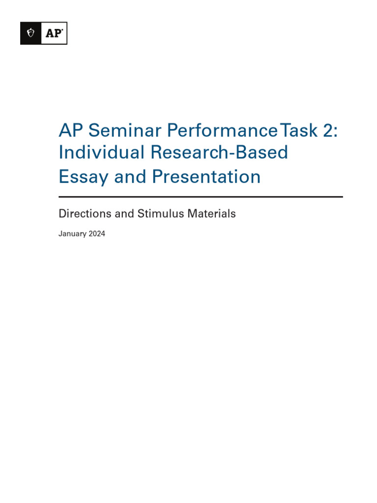 AP Seminar Stiumulus Pack 2024 | PDF | Artificial Intelligence ...