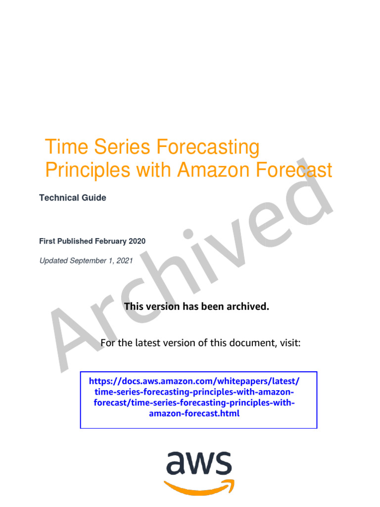 Time Series Forecasting Principles Amazon Forecast Pdf