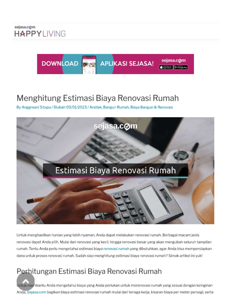 Estimasi Renov | PDF