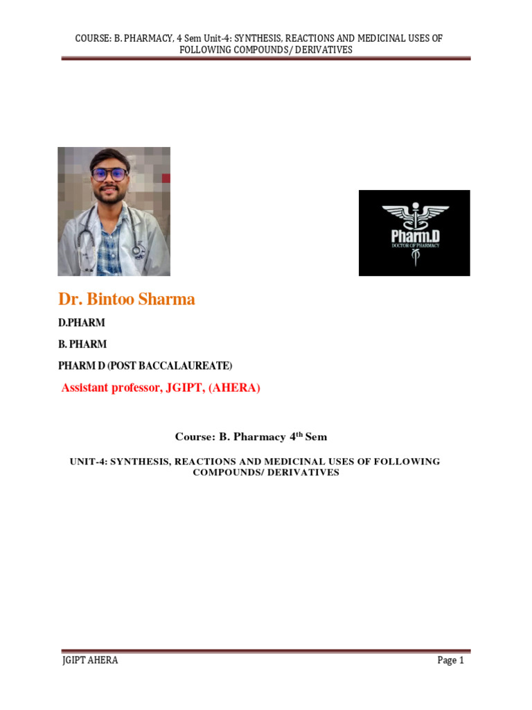 Poc Unit-4 | PDF | Pyridine | Chemical Reactions