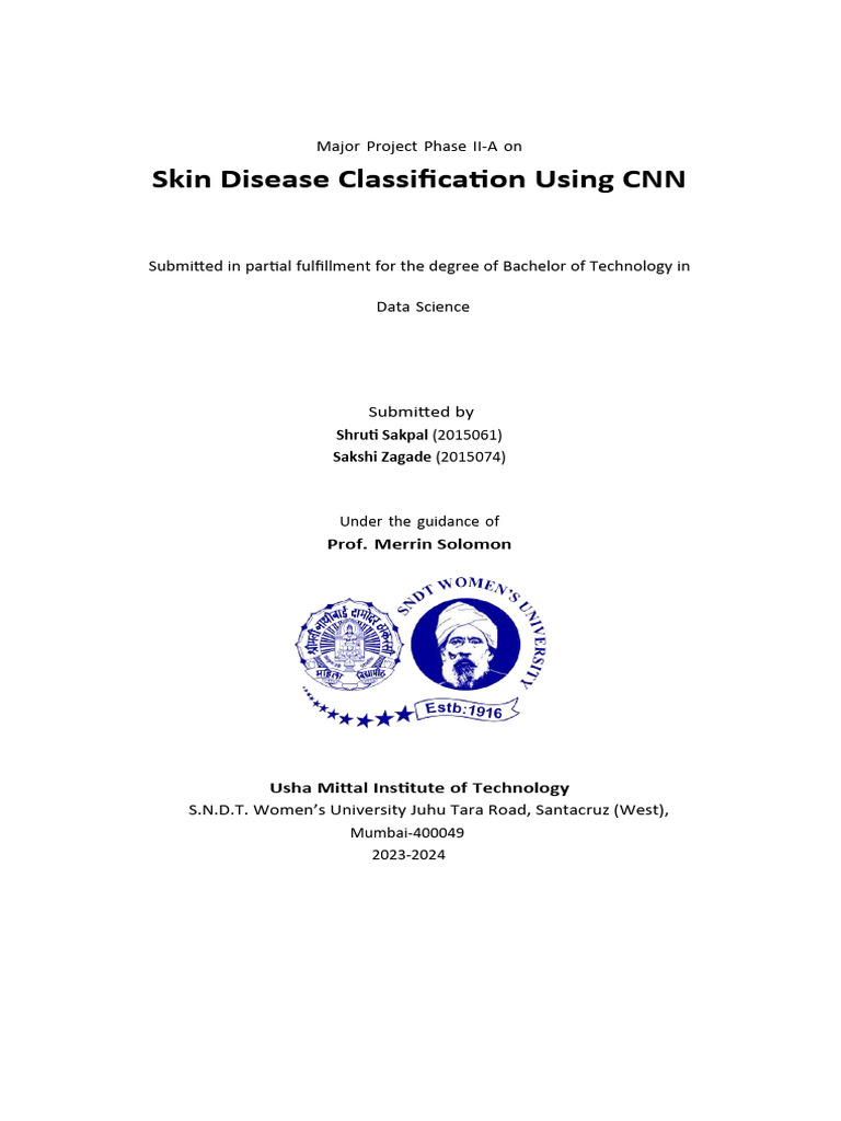 Skin Disease Classification Using CNN | PDF | Machine Learning ...