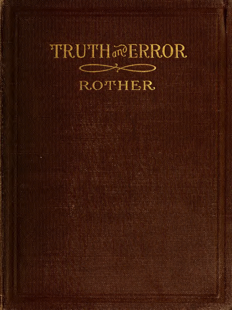 Truth Error Study I 00 Roth | PDF | Truth | Idea
