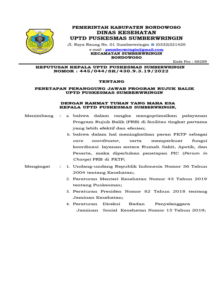 SK Pasien Rujuk Balik - Compress | PDF