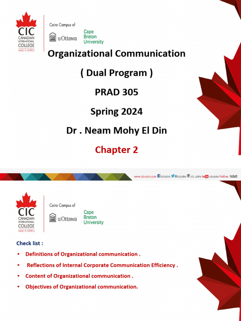 Organizational Communication Lecture 2 | PDF | Communication | Information
