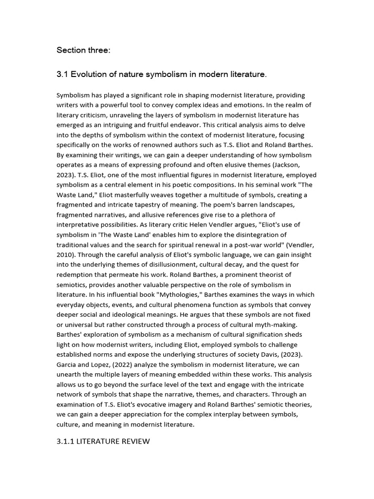Section Three | PDF | Literary Modernism | T. S. Eliot