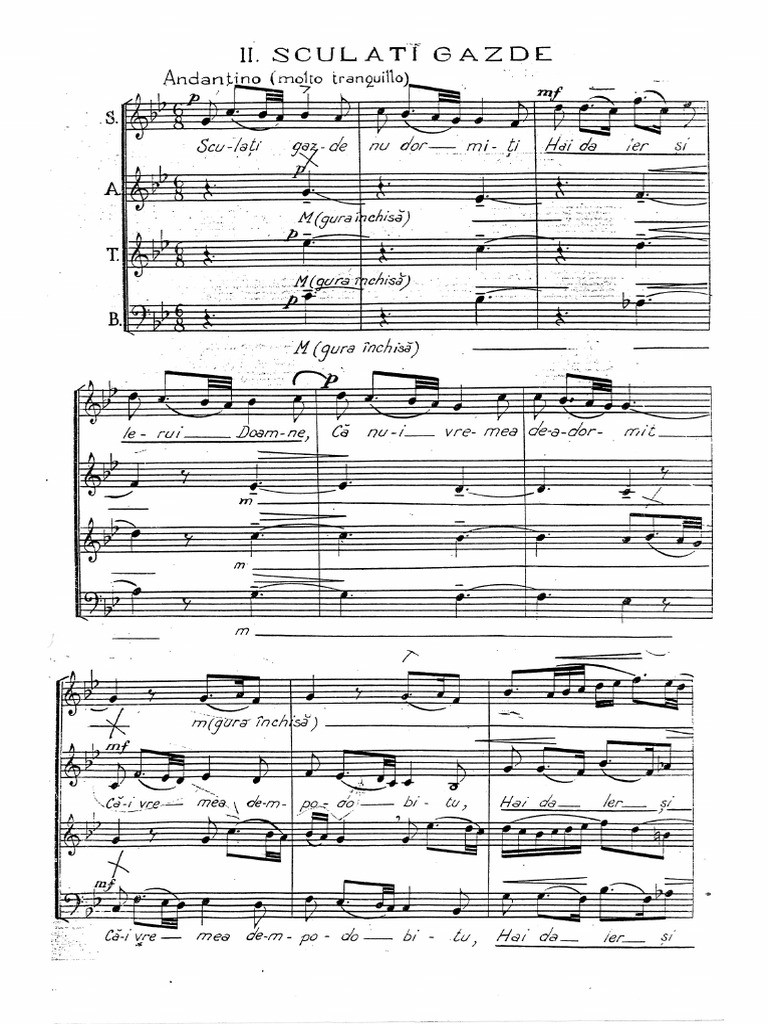 Achim Stoia - Sculați Gazde (SATB) | PDF