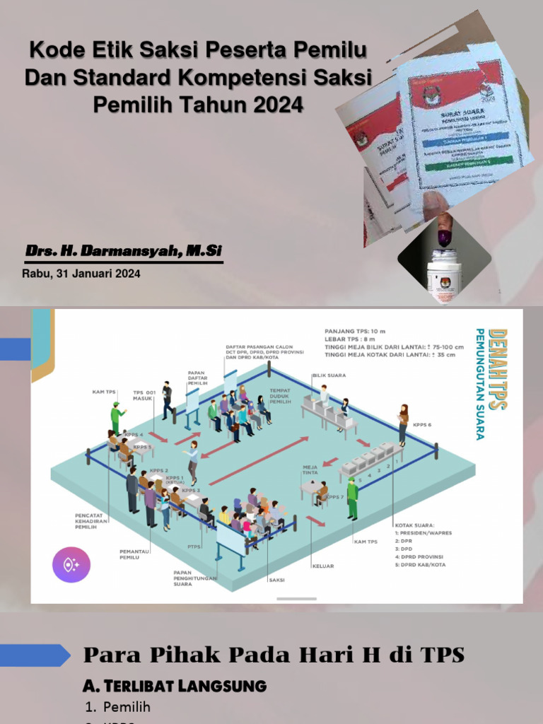 Kode Etik Saksi Peserta Pemilu Dan Standard Kompetensi Saksi Pemilih ...