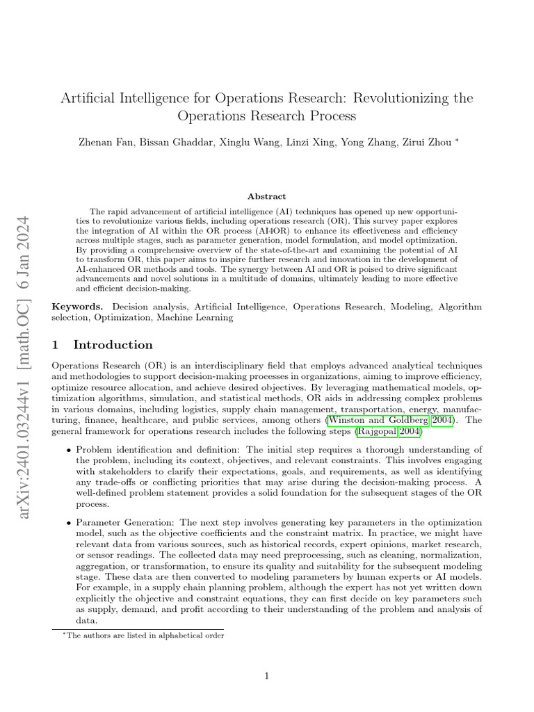 Research On Optimization Reasearch and AI | PDF | Mathematical Optimization | Artificial ...