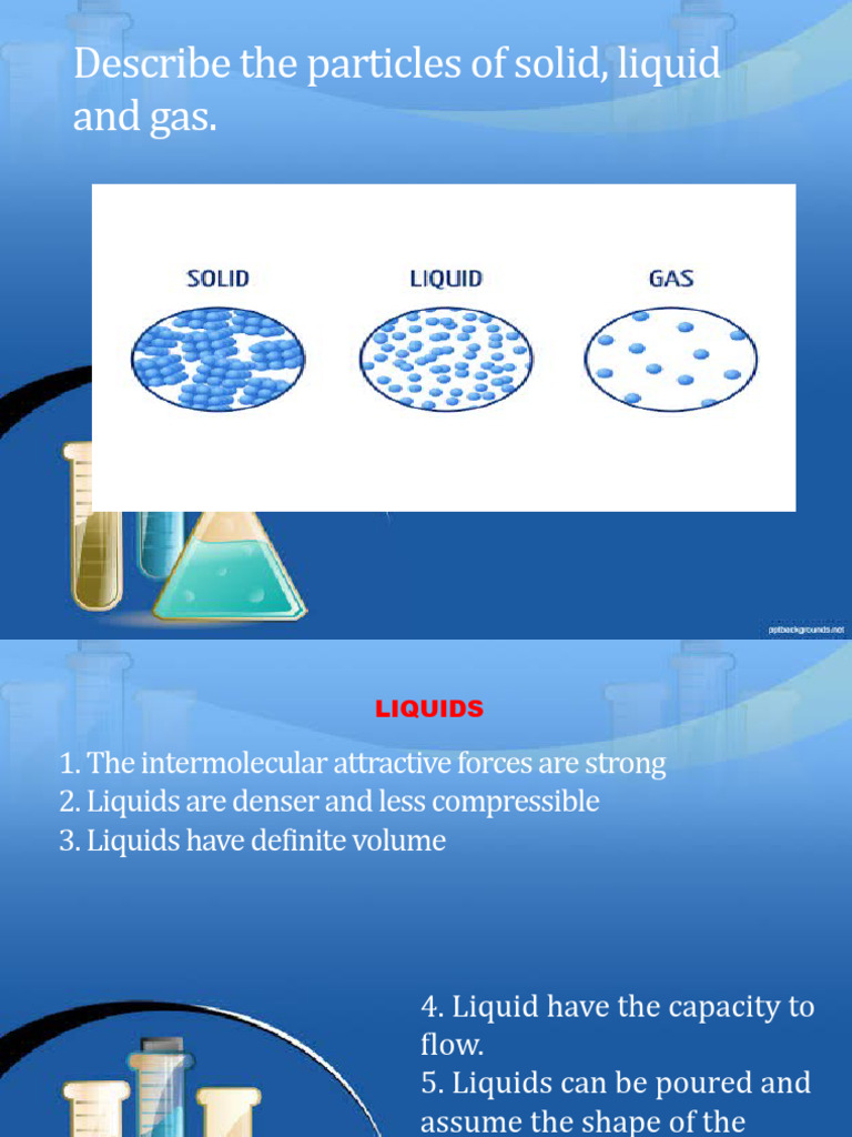 Properties of Matter: Solids, Liquids, Gases | PDF | Liquids ...
