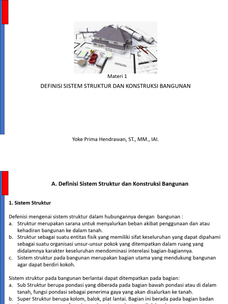 Materi 1 SKB 2 Definisi Sistem Struktur Dan Konstruksi 2 | PDF
