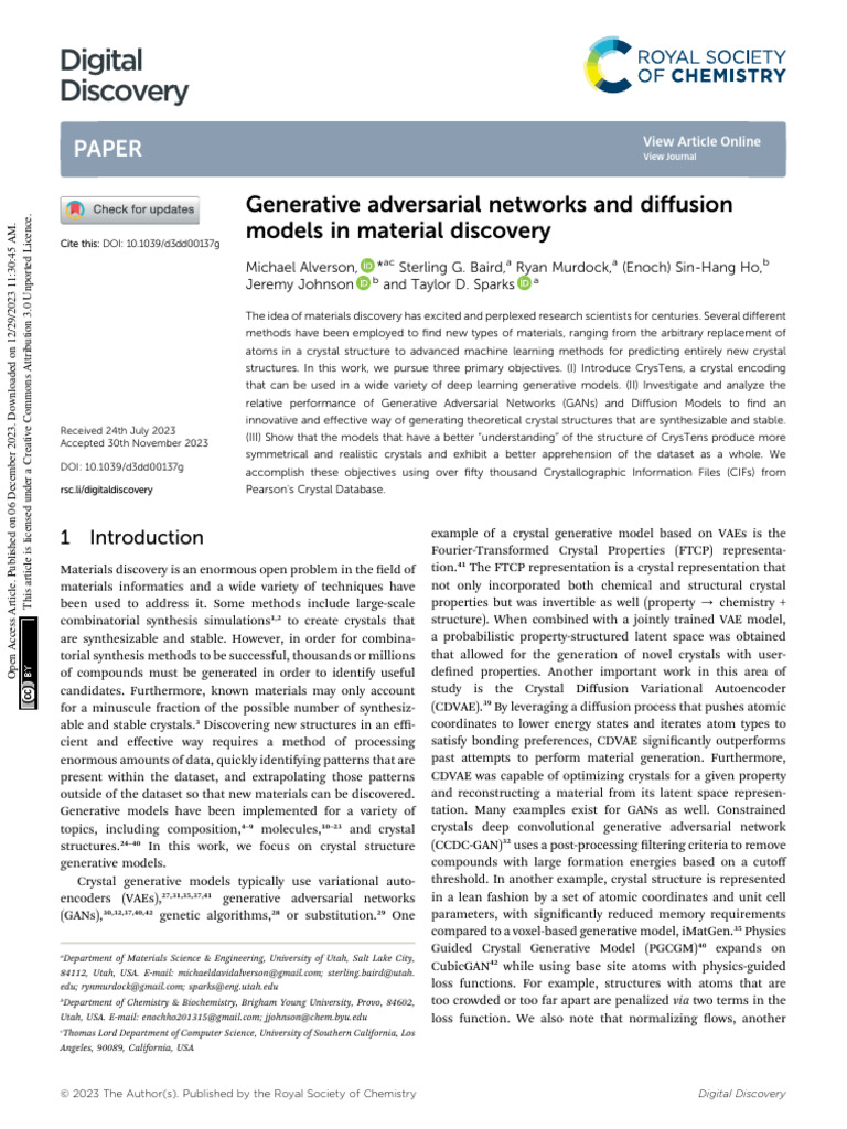 Digital Discovery: Paper | Download Free PDF | Machine Learning ...