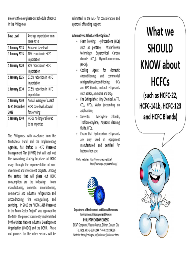 HCFC Flyer | PDF | Chlorofluorocarbon | Ozone Depletion