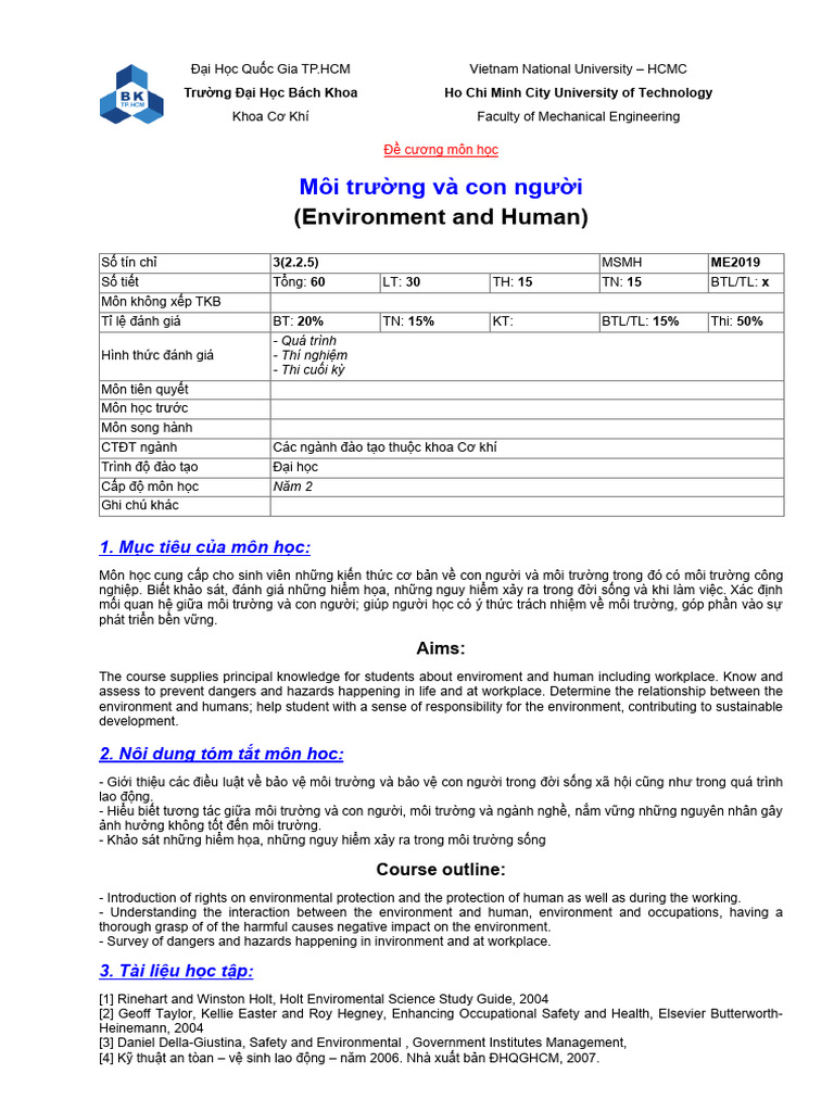 ME2019 - Moi Truong Va Con Nguoi - 3TC - Web | PDF
