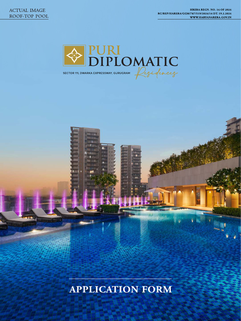 Puri Diplomatic Residences - Application Form - 22 Feb | PDF